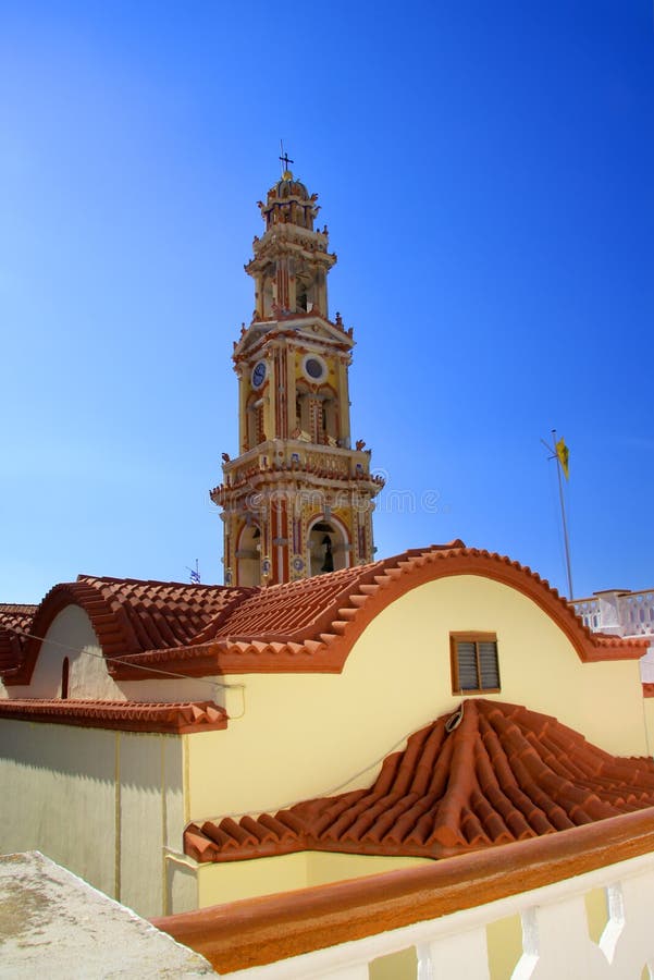 Panormitis Monastery, Symi Island, Greece Stock Photo - Image of greek ...