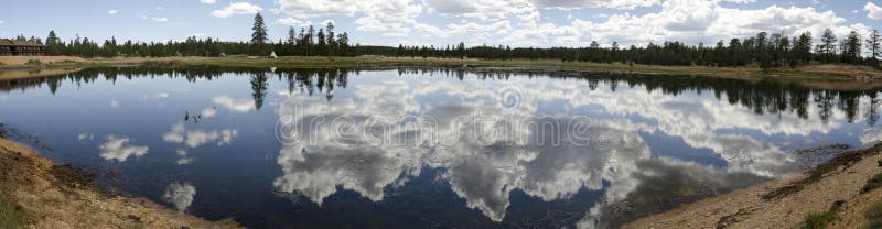 Panoroverview Lake in Bryce Canyon Stock Image - Image of utah ...
