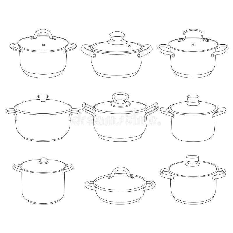 Pots Pans Vector Cartoon Stock Illustrations – 99 Pots Pans Vector ...