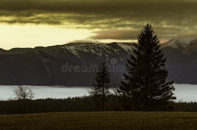 Pansky Diel stock photo. Image of misty, clouds, landscape - 65762016
