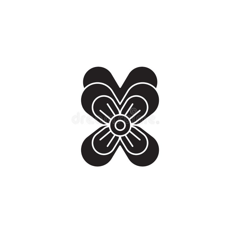 Pansy Black Vector Concept Icon. Pansy Flat Illustration, Sign Stock ...