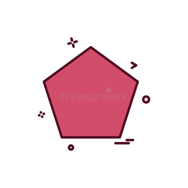 Pantagon Icon Design Vector Stock Vector - Illustration of design ...