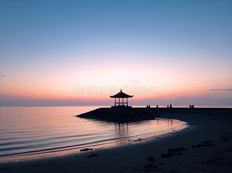 Karang beach in bali stock image. Image of pantai, dusk - 266099319