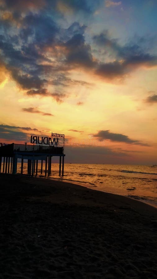 Beach Widuri in Pemalang Central Java Stock Photo - Image of pemalang ...