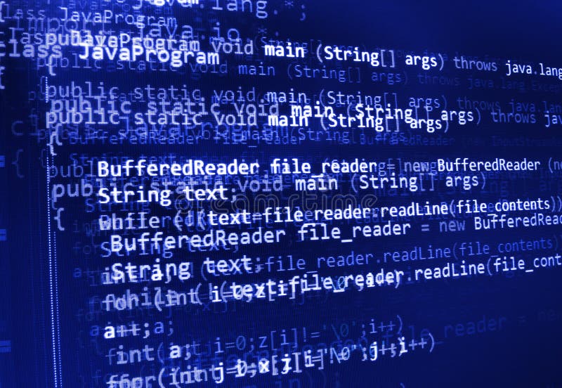 Pantalla Abstracta Programada Del Código Del Desarrollador De Software ...