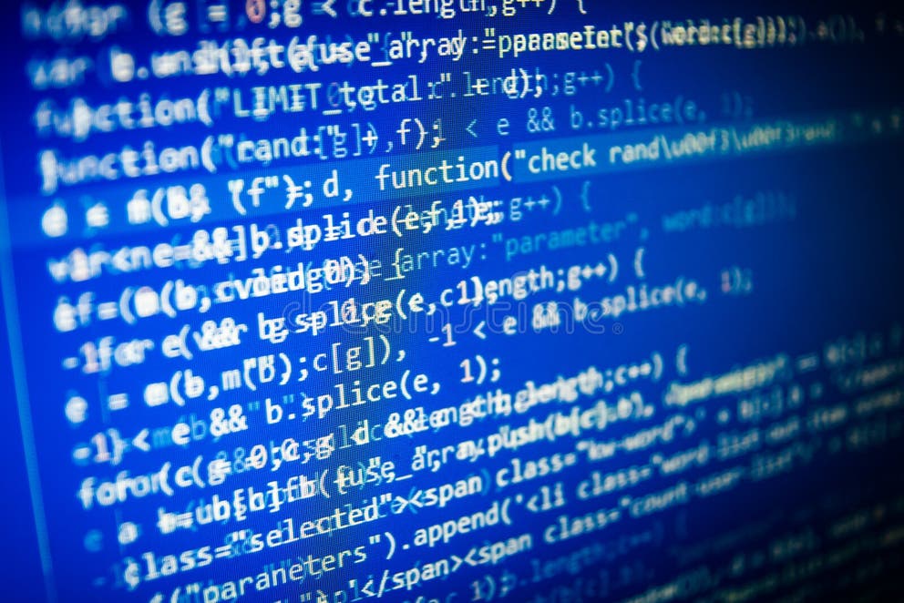 Pantalla Abstracta Programada Del Código Del Desarrollador De Software ...