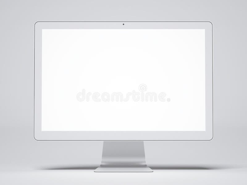 Pantalla de monitor blanca foto de archivo. Imagen de equipo - 62690142