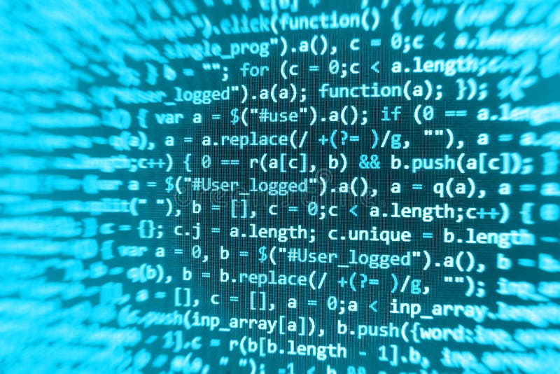 Pantalla Programada Del Código Fuente De La Codificación Foto de ...