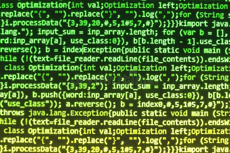 Pantalla Programada Del Código Fuente De La Codificación Stock de ...