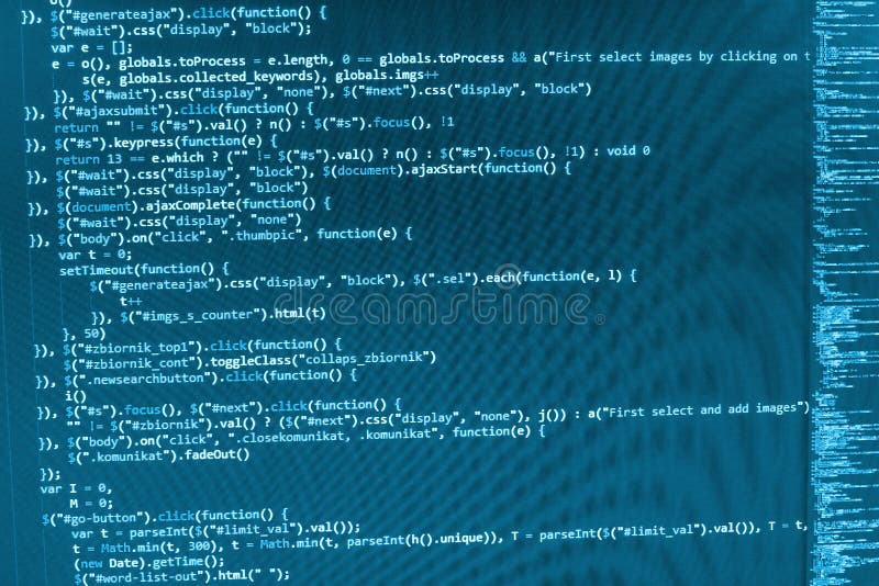 Pantalla Programada Del Código Fuente De La Codificación Stock de ...