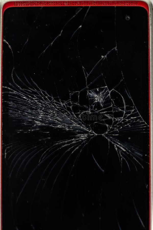 Pantalla Quebrada De Un Smartphone Con Un Modelo Hermoso De Grietas ...