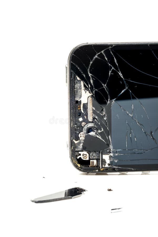 Pantalla Quebrada Del Teléfono Foto de archivo - Imagen de selectivo ...