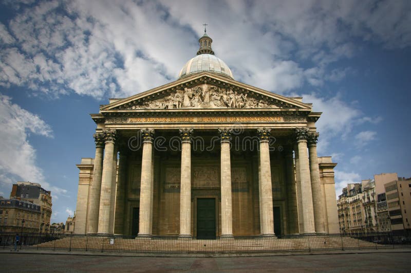 Panteão foto de stock. Imagem de francês, antigo, frente - 6536226