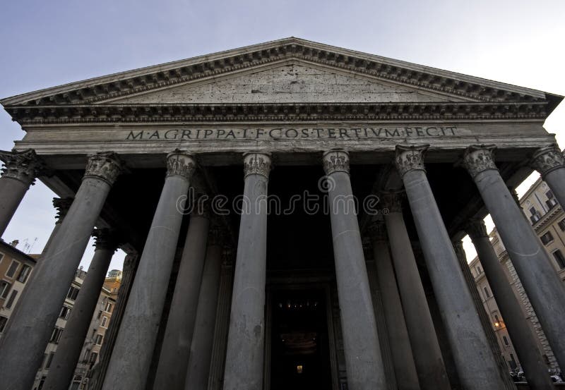 Portyk Panteon, Rzym obraz stock. Obraz złożonej z dells - 27298679