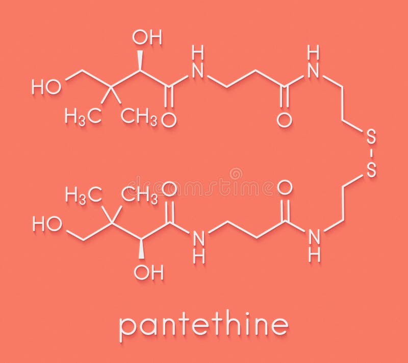 Pantethine Dimeric Vitamin B5 Molecule. Used in Dietary Supplements ...