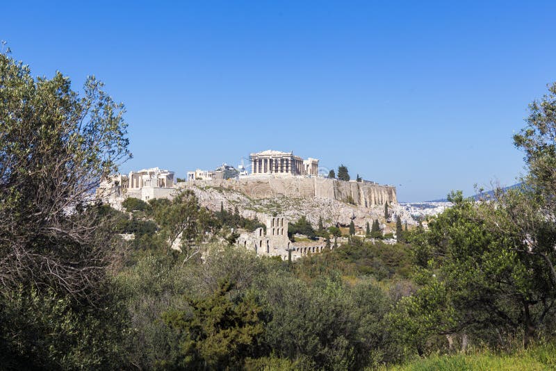 The Parthenon on Acropolis from Athen City Editorial Photo - Image of ...