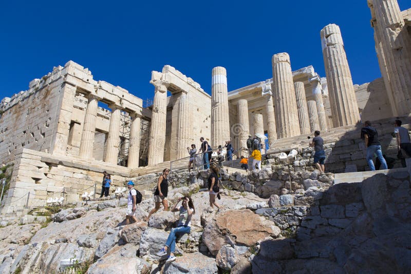 The Pantheon on Acropolis in Athens Editorial Image - Image of ...