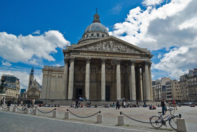 Pantheon building in Paris editorial stock image. Image of paris - 14356584