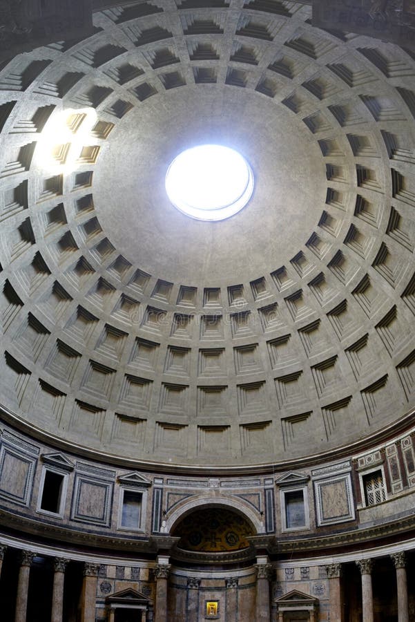 Pantheon Dome on Rome, Italy Stock Image - Image of landmark, pantheon ...