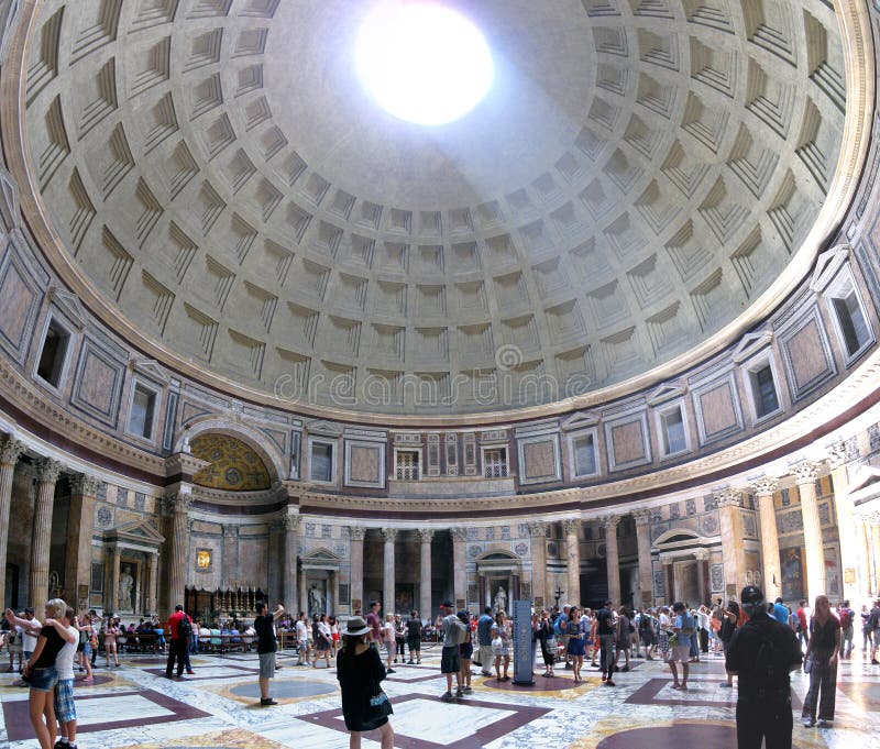 Dome Oculus Pantheon Rome Italy Stock Image - Image of catholicism ...