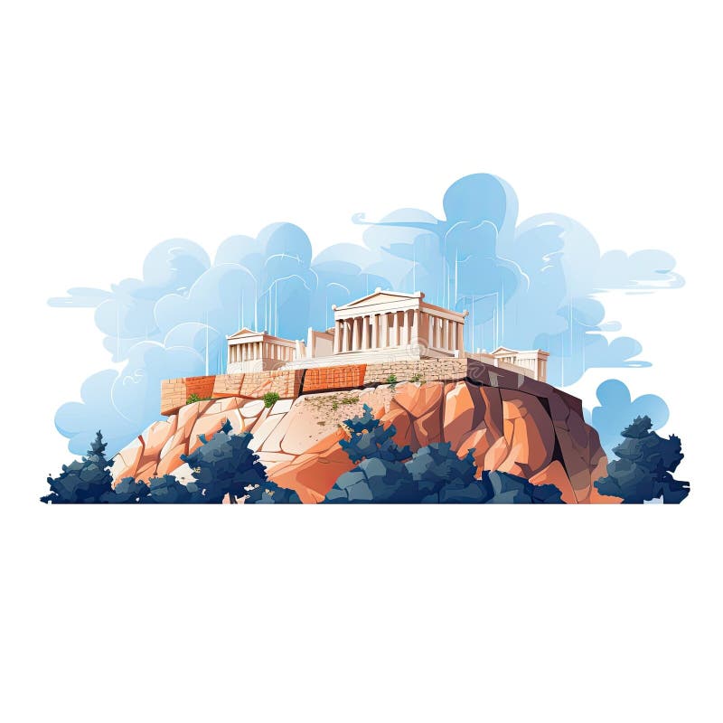 Pantheon landmark vector stock illustration. Illustration of vector ...