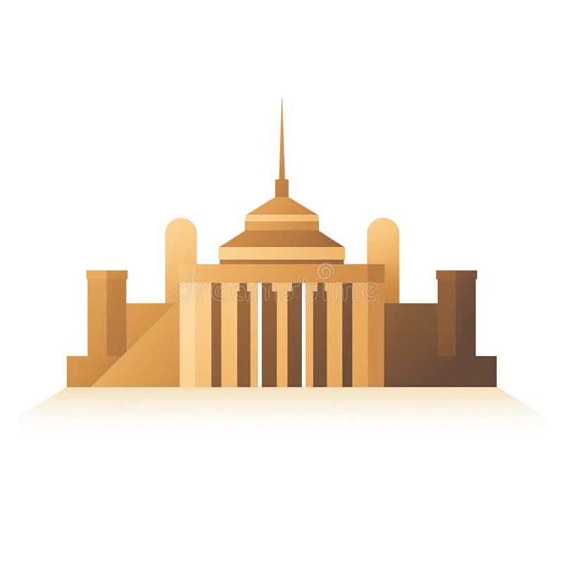 Pantheon landmark vector stock illustration. Illustration of rome ...