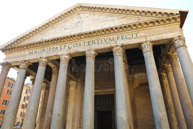 Pantheon Old Roman Temple in Rome, Italy Stock Image - Image of maria ...