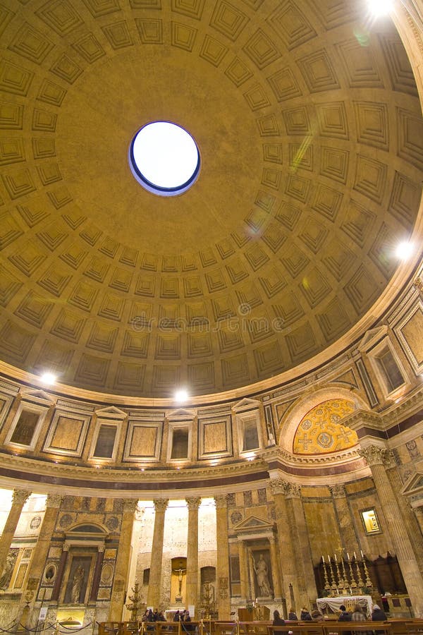 Pantheon Roman Temple, Rome Editorial Stock Photo - Image of inside ...