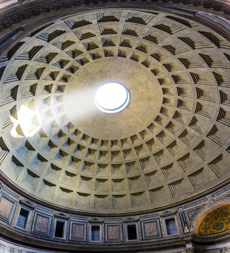 The Pantheon in Rome stock photo. Image of monument, interior - 91342192
