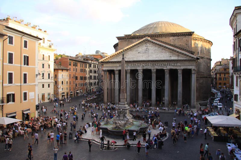 Pantheon Rome stock image. Image of ceasar, dome, oculus - 46620989