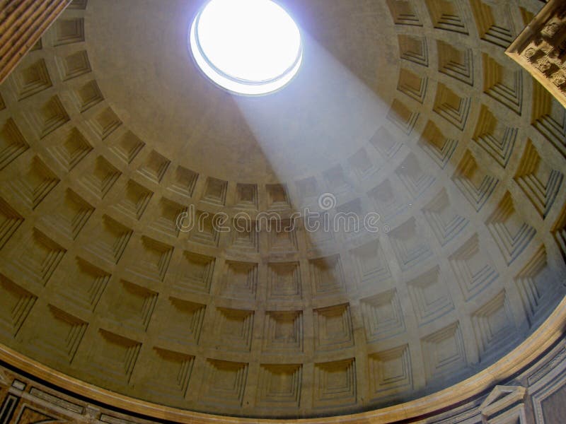 Pantheon in Rome sun ray stock photo. Image of ancient - 105821776