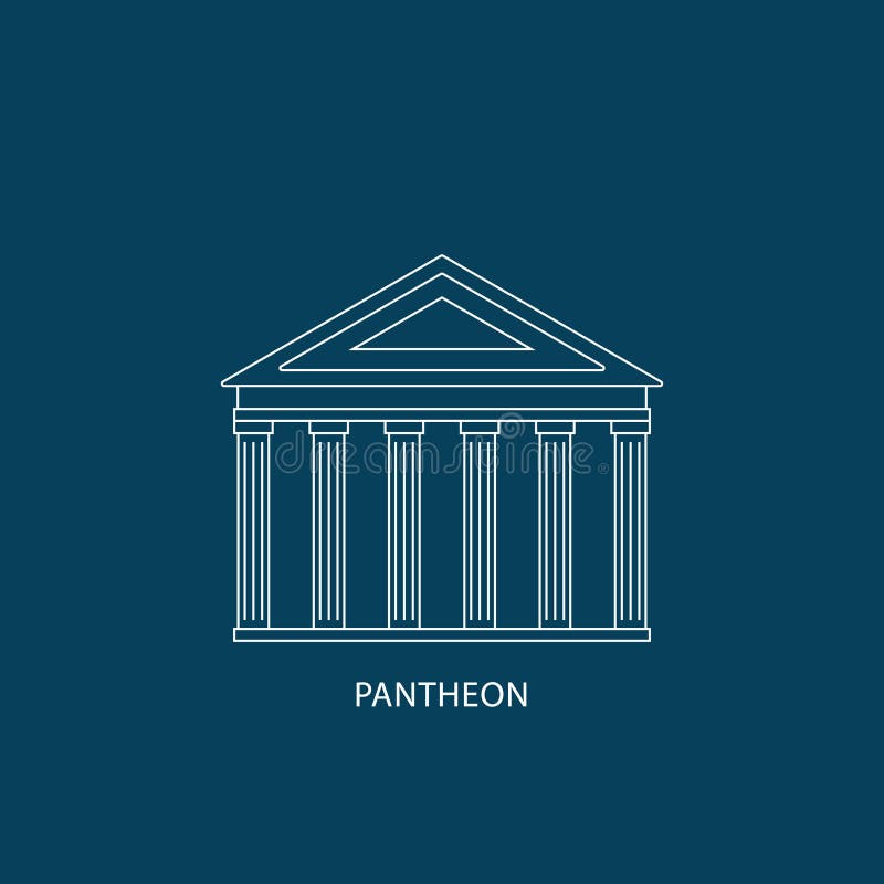 Pantheon. Vector Illustration Decorative Design Stock Vector ...