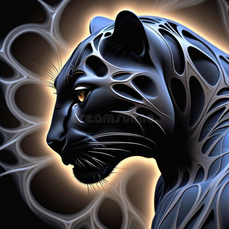 Panther Face, Looking at Camera with Intense Expression Generative Ai ...