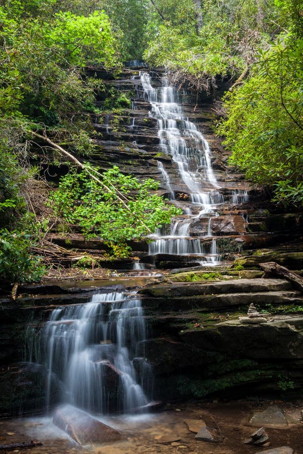 Panther Falls Waterfall in Georgia Stock Photo - Image of flow ...