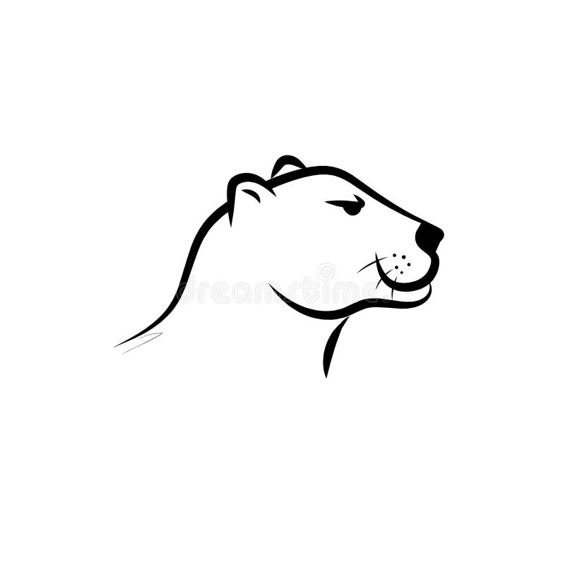 Panther Head Logo Icon Vector Illustration Stock Vector - Illustration ...