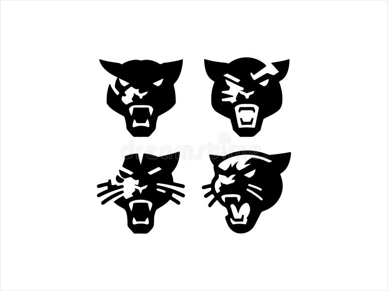 Royal Panther Logo Set Design Stock Image - Image of corning, drawing ...