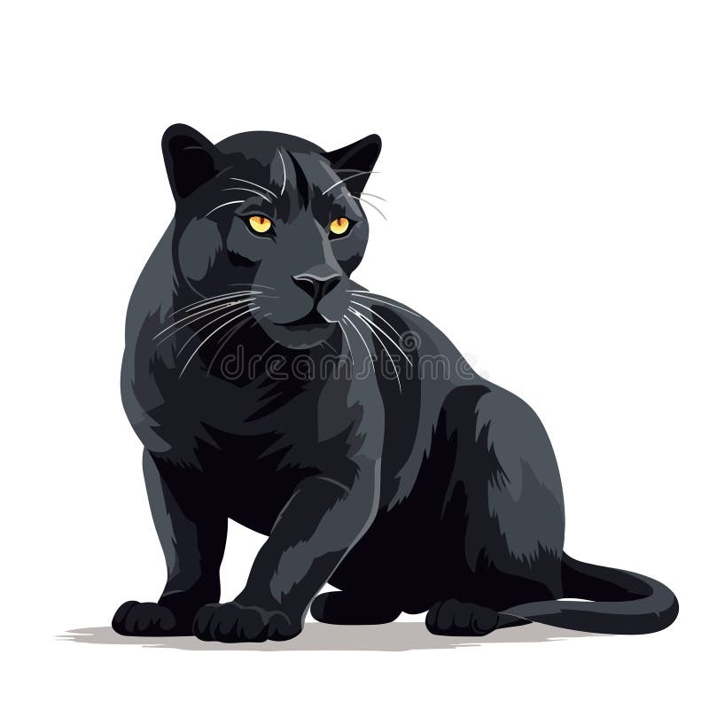 Panther Logo Design. Abstract Drawing Panther Stock Vector ...