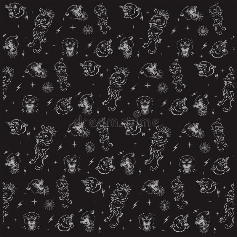 Panther Pattern Vector Classics Design Stock Vector - Illustration of ...