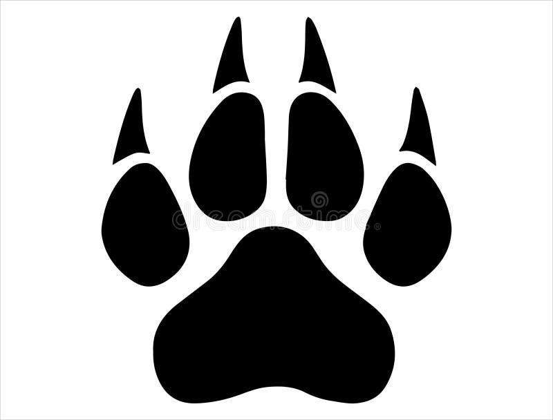 Paw Pad Silhouette Stock Illustrations – 313 Paw Pad Silhouette Stock ...