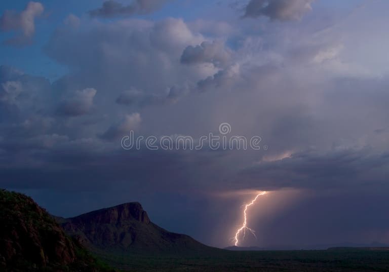 Panther Peak Lightning stock image. Image of extreme, weather - 4176433
