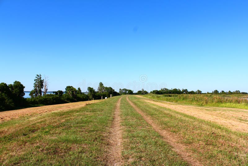 Panther Point Trail at Lake Hancock Stock Photo - Image of steppe ...