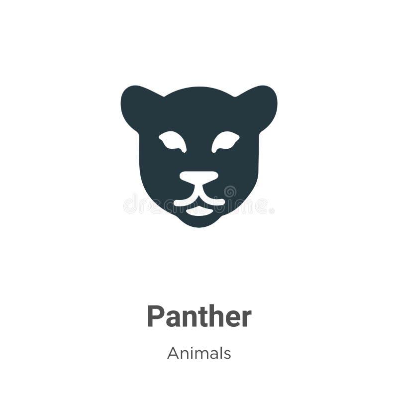 Panther Vector Icon on White Background. Flat Vector Panther Icon ...