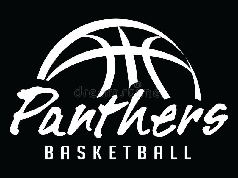 Panthers Basketball Team Graphic White Version Stock Vector ...