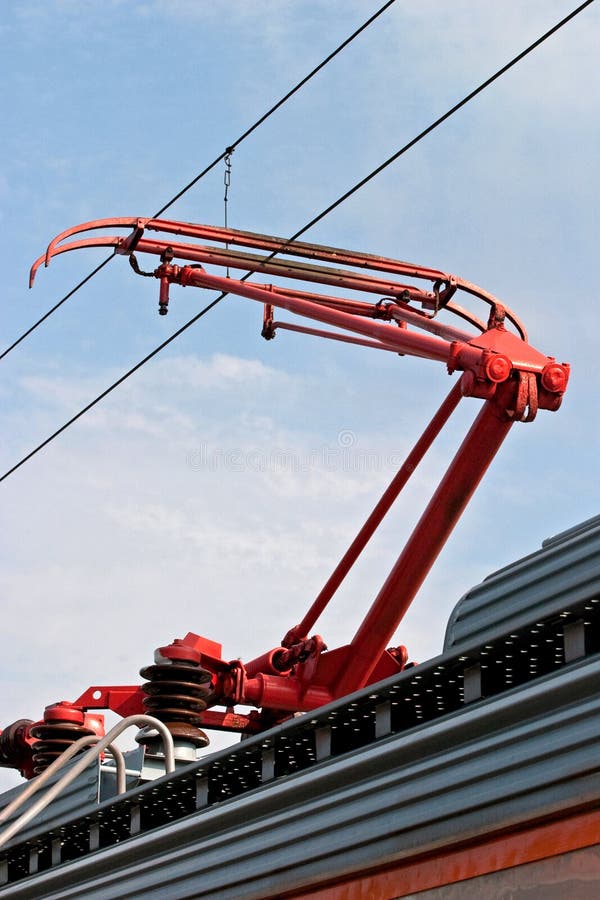 Pantographe image stock. Image du tramway, transport - 10785741