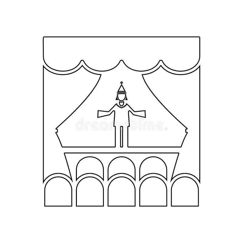 Pantomime Icon. Element of Theater and Art Illustration. Premium ...