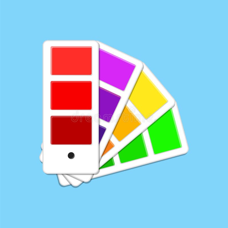 Pantone Colour Chart Vector Flat Icon. Color Palette Swatch ... Pantone Colour Chart Vector Flat Icon. Color Palette Swatch ...