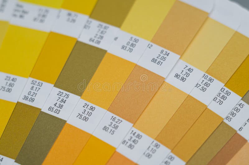 Pantone System. Color Samples. Color Palette. Cardboard Cards with a ...