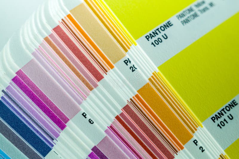 Pantone System. Color Samples. Color Palette. Cardboard Cards with a ...