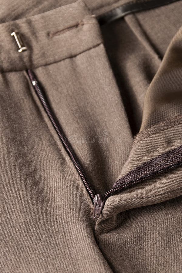 Pants Closure, Detail of the Seam of the Clothes Stock Photo - Image of ...
