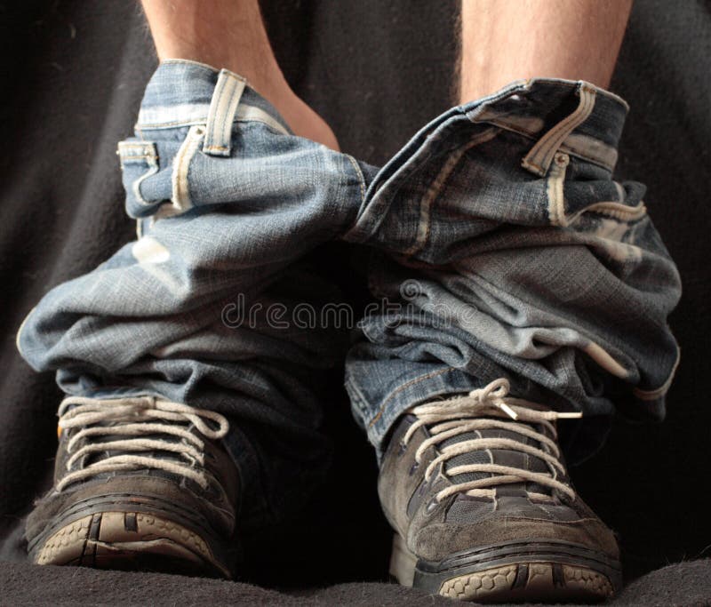 Pants down stock image. Image of pockets, shoes, skin - 1026585